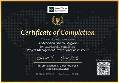 ahtesham sayyed on linkedin projectmanagement certificateachievement