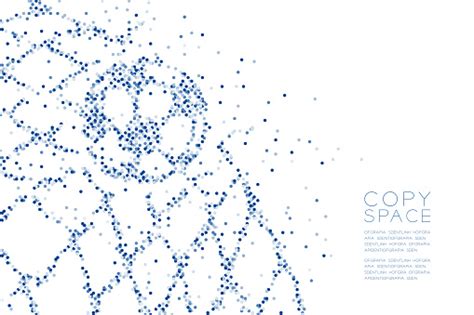 추상 기 원 도트 패턴 축구 또는 축구 공을 목표 순간 형태로 스포츠 컨셉 디자인 파란색 그림 복사 공간 벡터 Eps 10와