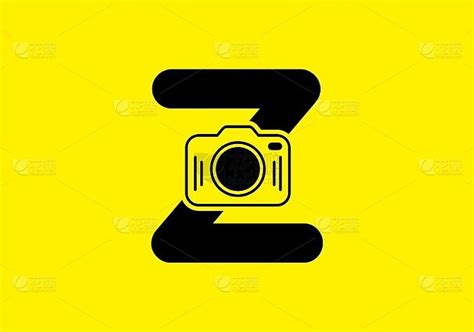 黑黄色首字母z与相机设计