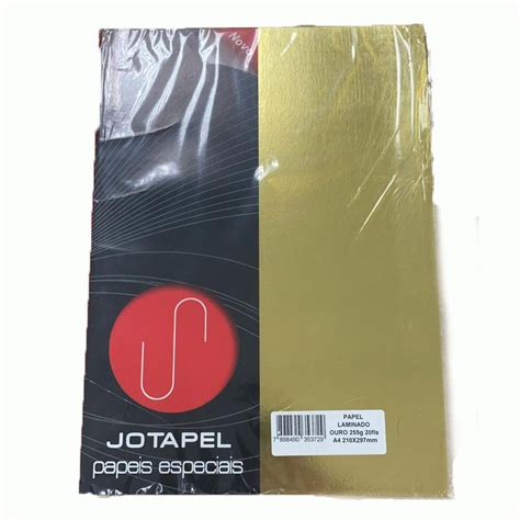 Papel Laminado Jotapel Ouro A4 255gm 20 Folhas Nas Lojas Matsumoto