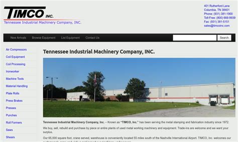 Timco Inc Hydraulic Press Manufacturers