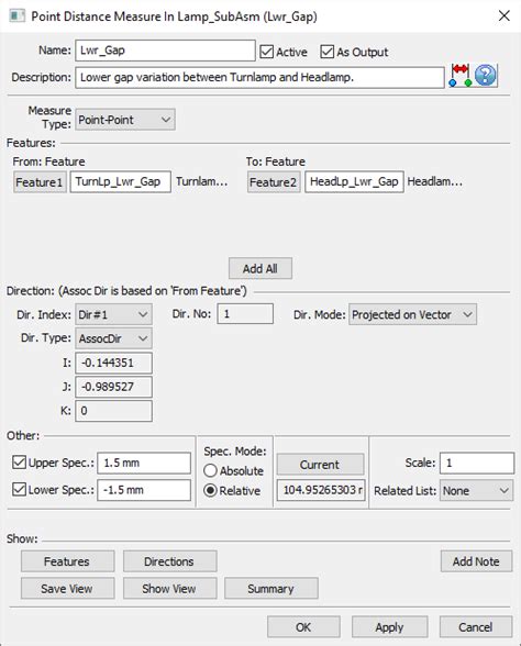 Tutorials 3dcs Variation Analyst Tutorial Creating Measures Creating The Lower Gap Measure