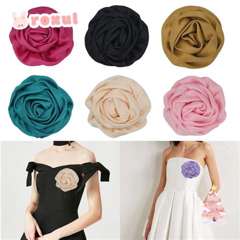 Roxul เข็มกลัดลายดอกไม้ม้วน ขนาด 7 ซม แบบแฮนด์เมดสำหรับ Diy Shopee