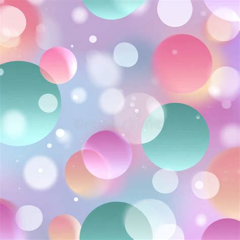 Colorful Abstract Background With Bright Bubble Patterns In Pastel