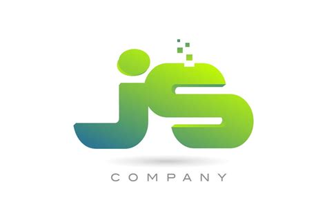 Joined Js Alphabet Letter Logo Icon Combination Design With Dots And Green Color Creative