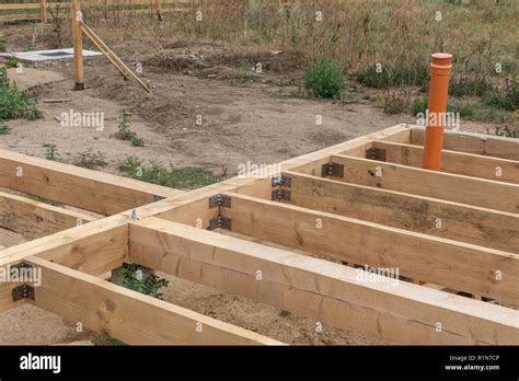 Housing Frame Assembly Installation Of Residential Building Base Of A