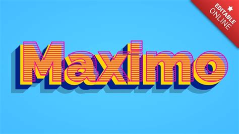 Maximo Pop Art Text Effect Generator
