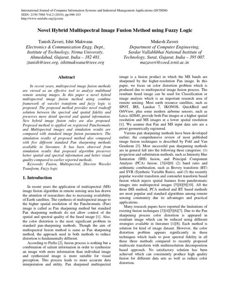novel hybrid multispectral image fusion method using fuzzy logic