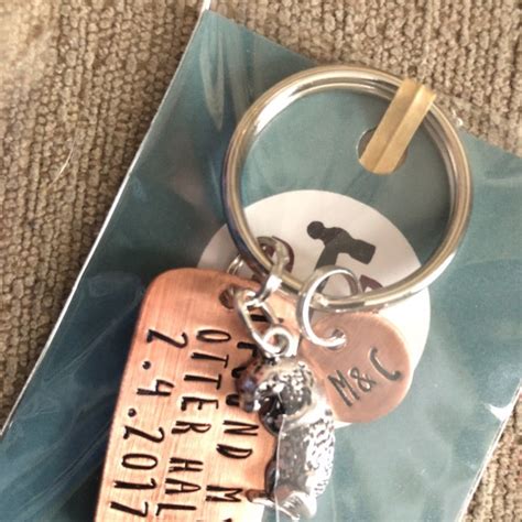 Personalized Otter Keychain I Found My Otter Half Optional Disc With