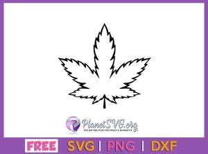 ⭐ Free Cannabis Leaf Outline Svg Dxf Png Cricut Silhouette