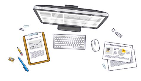 작업 책상 작업 영역 상단 보기 Pc 컴퓨터와 많은 다른 편지지 개체의 격리 위에 보이는 테이블에 모든 요소는 별도로 사용 하기