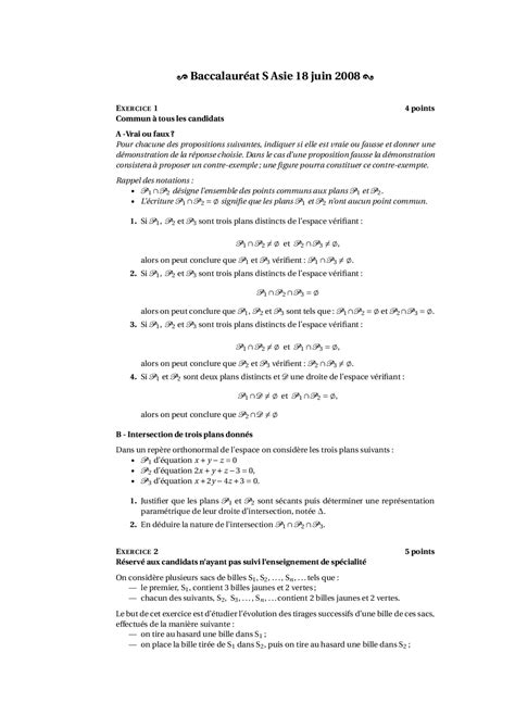 Série De Mathématique Correction 6 Docsity