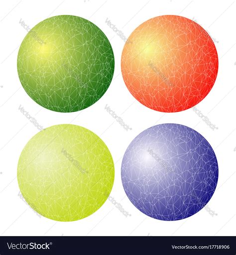 Set Of Colorful Spheres Royalty Free Vector Image