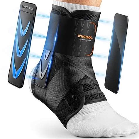 Whcool Slim Fit Ankle Brace For Sprained Ankle Velcro Lace Up Ankle
