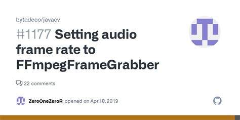 Setting Audio Frame Rate To Ffmpegframegrabber · Issue 1177 · Bytedeco