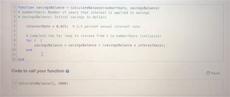 Solved For Loops Savings Account The For Loop Calculates
