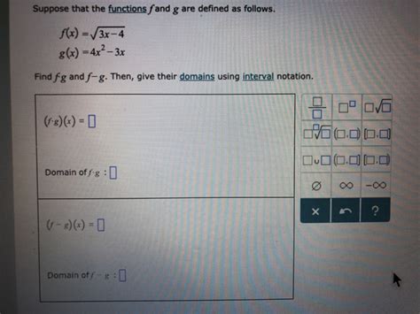 solved suppose that the functions fand g are defined as