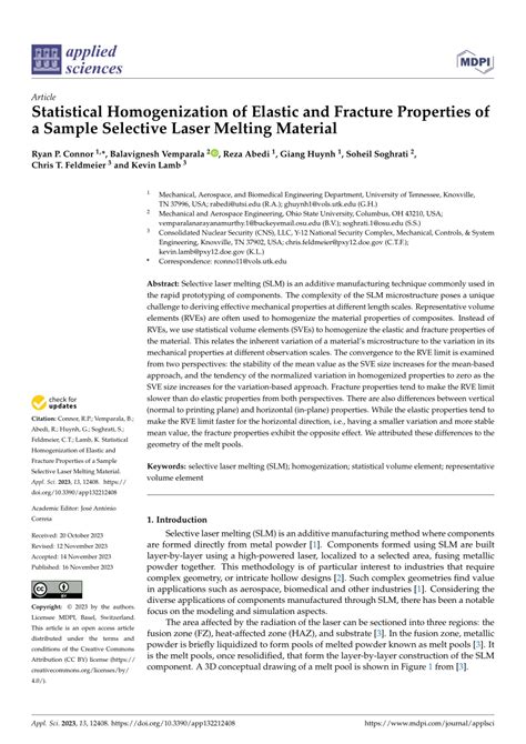 Pdf Statistical Homogenization Of Elastic And Fracture Properties Of A Sample Selective Laser