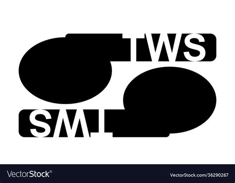 Tws Text True Wireless Stereo Bluetooth Royalty Free Vector