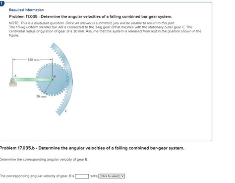 solved required information problem 17 035 determine the