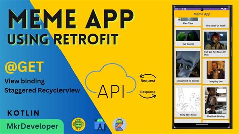 FUNNY MEMES APP API - Retrofit - Coroutines. Android studio | Kotlin - YouTube