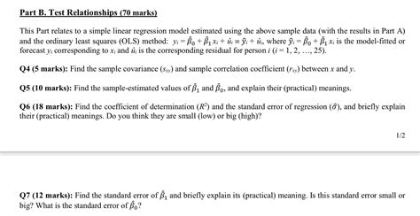 solved part b test relationships 70 marks this part