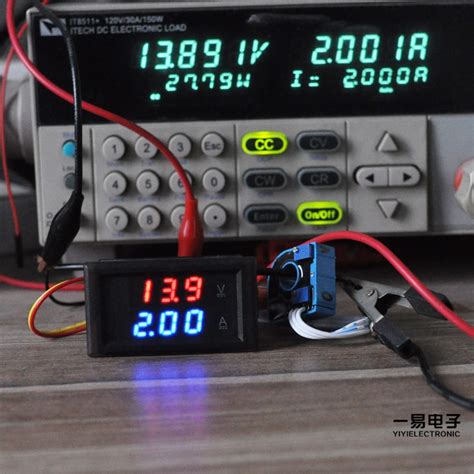Dc 600v 100a Digital Voltmeter Ammeter Dual Blue R Grandado