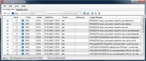 Adiscon S InterActive SyslogViewer Adiscon