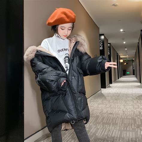 Vinter Flicka Bomullsvadderad Jacka Tjock Varm Bab Grandado