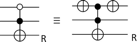 Negative Control Toffoli Gate And Its Equivalent Circuit Download Scientific Diagram
