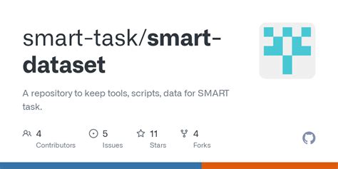 GitHub Smart Task Smart Dataset A Repository To Keep Tools Scripts Data For SMART Task