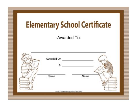 Free Printable Elementary Certificates