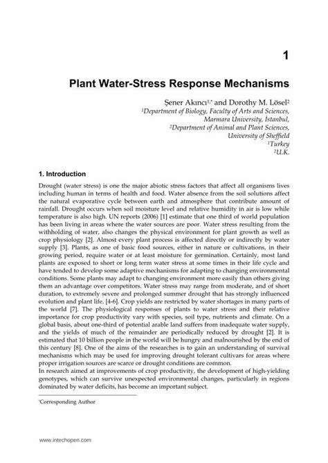 PDF Plant Water Stress Response Mechanisms InTech Open DOKUMEN TIPS