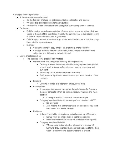 Cog 6 Concepts And Categorization Concepts And Categorization A Demonstration To Understand On
