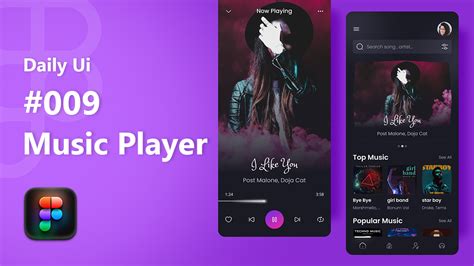 Daily Ui 009 Music Player Figma