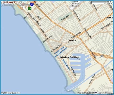 Map Of Santa Monica To Venice Beach Travelsfinders Com