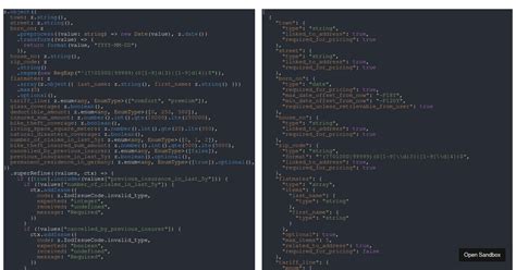 Getsafe Schema Generator Forked Codesandbox