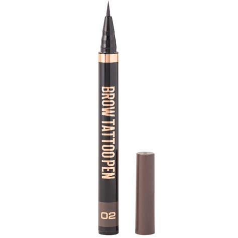 Stellary стойкий лайнер для бровей brow tattoo pen, тон 02 brunette ...