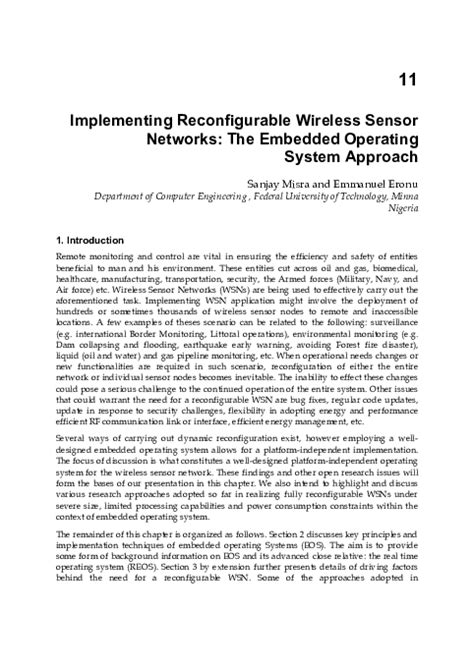 pdf implementing reconfigurable wireless sensor networks the