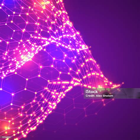 점과 육각 형 그리드에서 벡터 3d 개체 세련된 디자인 구에 대한 스톡 벡터 아트 및 기타 이미지 구 육각형 3차원 형태 Istock