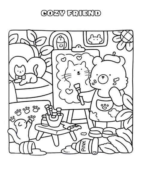 Cozy Friend Coloring Pages 38 Printable For Free Download