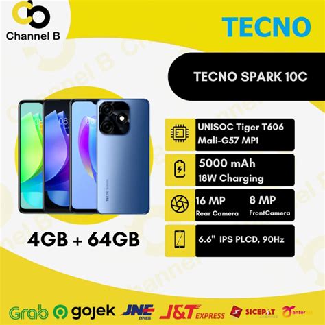 Jual Tecno Spark 10c Smartphone Ram 4GB Rom 64GB Garansi Resmi Shopee Indonesia