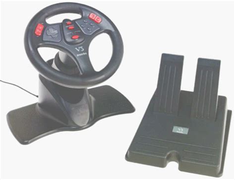 Interact V3 Racing Wheel For PlayStation 1 PS1 Black JLN935