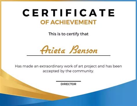 Commendation Certificate Template
