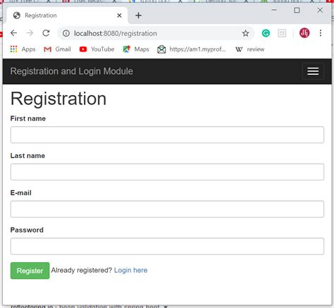 Spring Security Tutorial Registration Login And Logout