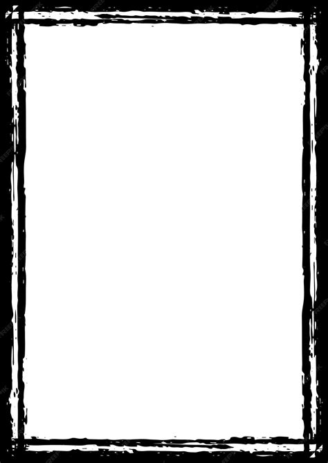 Premium Vector Grunge Rectangular Frame Black Grunge Border