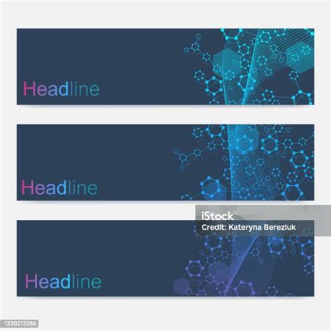 브로셔 매거진 전단지 전단지 표지 책자 연례 보고서를 위한 벡터 템플릿 입자 의료 기술 화학 과학을 위한 분자 구조가 있는 현대