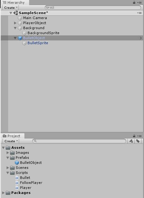 full unity 2d game tutorial 2019 firing bullets using prefabs