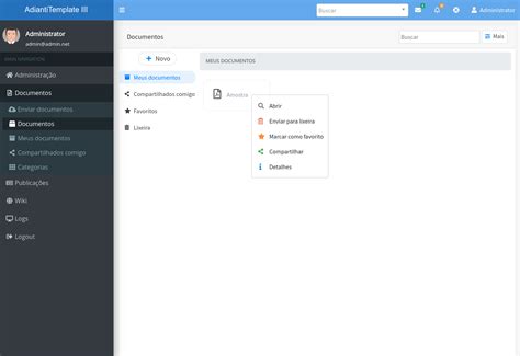 adianti framework template
