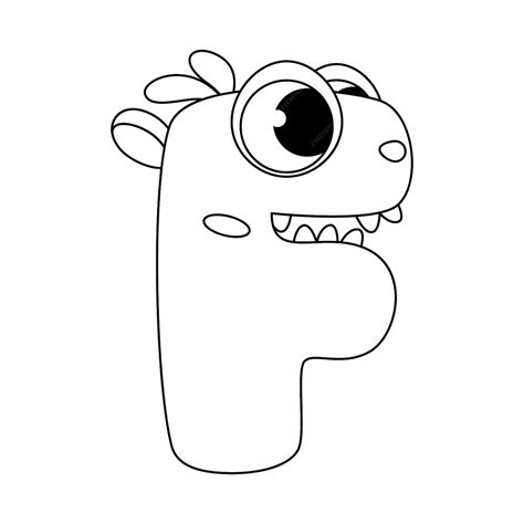 괴물 알파벳 색칠 공부 책 재미 있고 슬픈 괴물을 가진 아이들을 위한 색칠 공부 페이지 영어 알파벳 만화 캐릭터의 재미있는